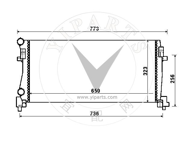 Supply Radiator(5Q0 121 251 EB) for AUDI, SEAT, VOLKSWAGEN - Yiparts