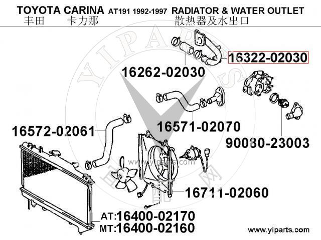 Supply Tuyauterie du réfrigérant(16322-02030) for TOYOTA - Yiparts